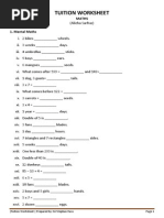 Ist Grade Math Assessment 2024-25 | PDF