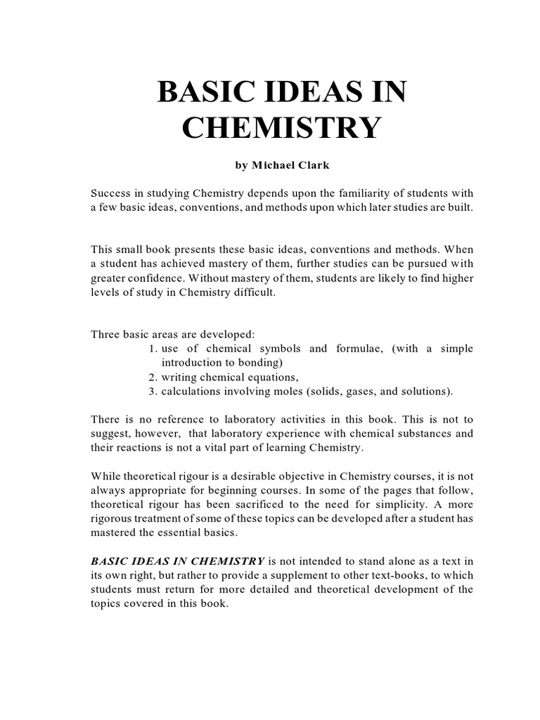Basic Chemistry | PDF | Redox | Atomic Nucleus