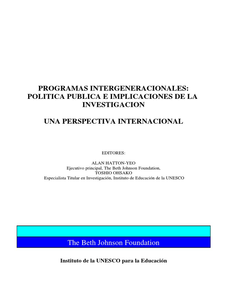 Intergen en Diferentes Paises | PDF | Adultos | Vejez