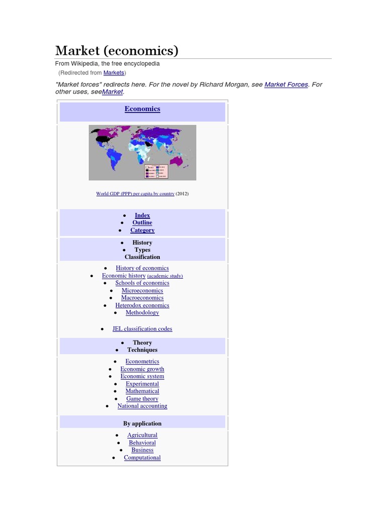 Market | PDF | Financial Markets | Free Market