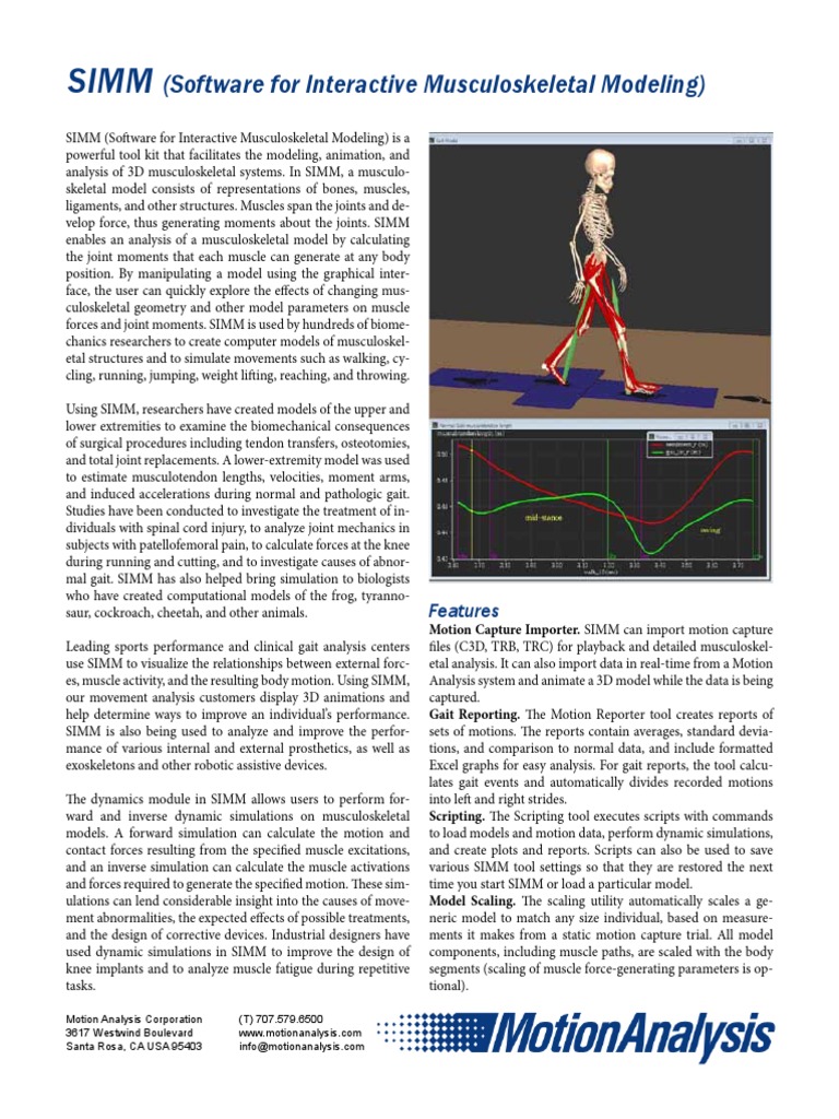 123 SIMM Tutorial | PDF | Human Musculoskeletal System | 3 D Modeling
