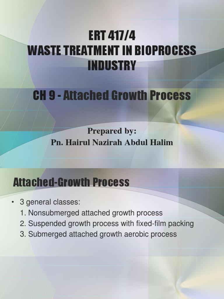 CH 9 - Attached Growth Process | PDF | Sewage Treatment | Environmental ...