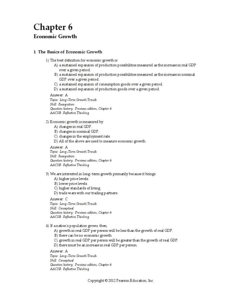 Chapter 6: Economic Growth | PDF