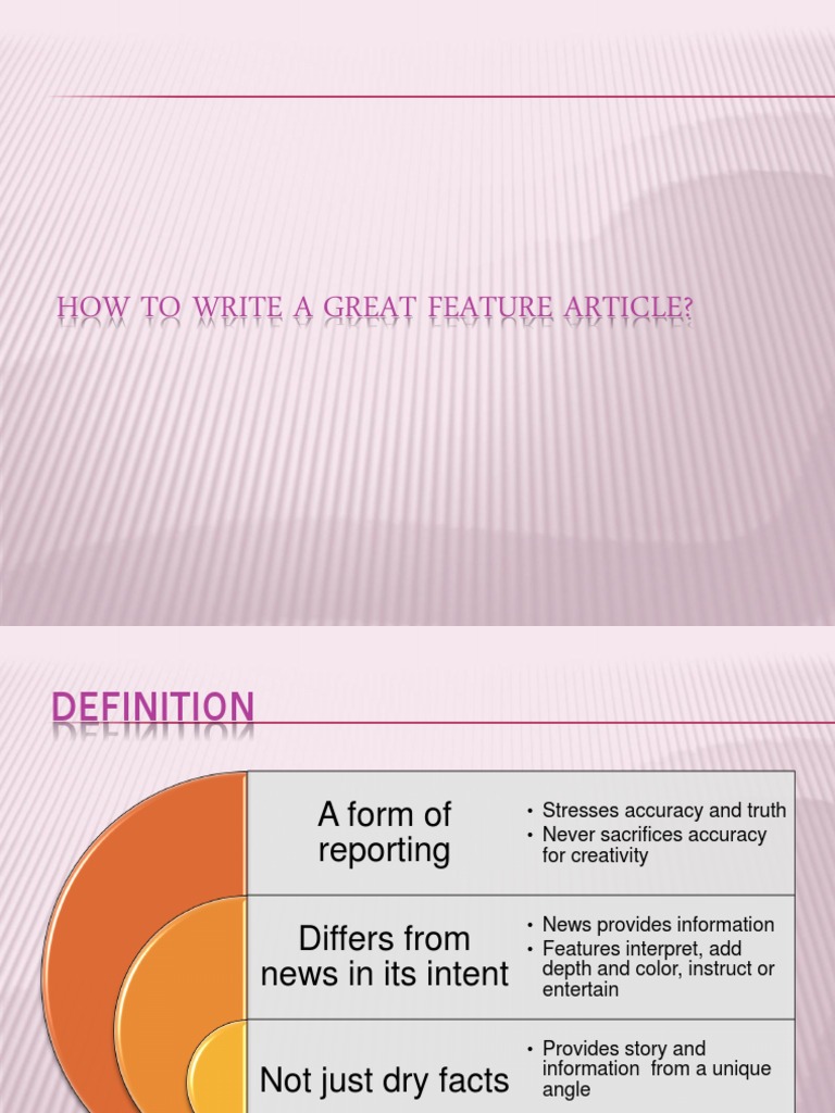 How To Write A Great Feature Article? | PDF | Cognition | Communication