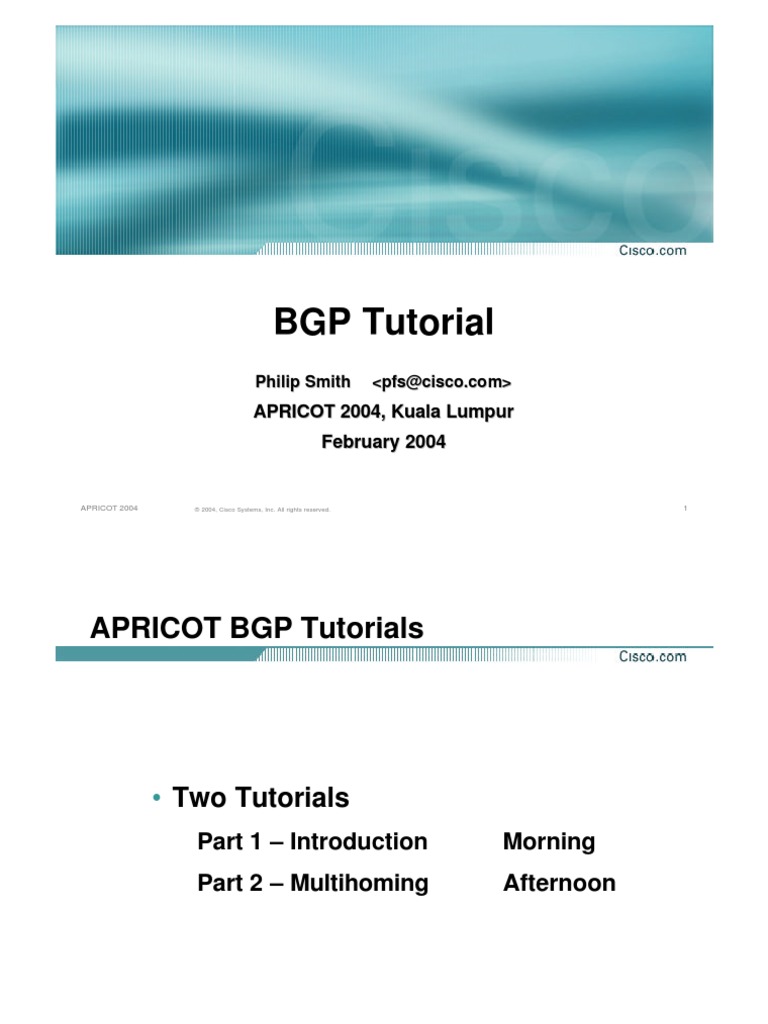Bgp Tutorial Pdf Routing Router Computing