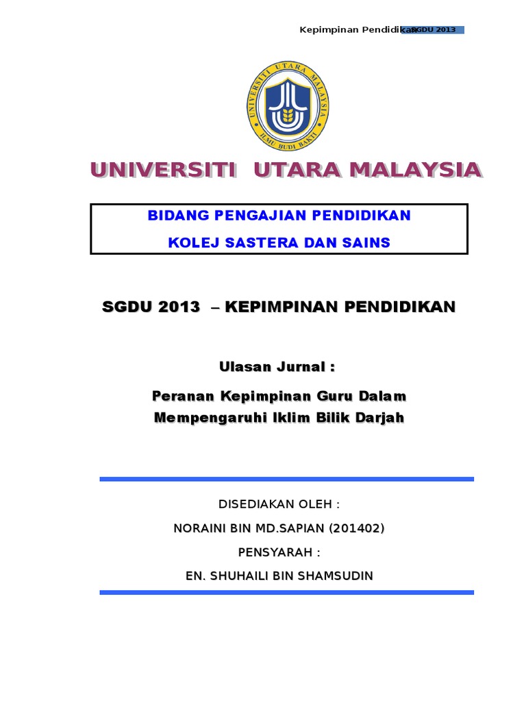 Contoh Ulasan Jurnal Uum | PDF