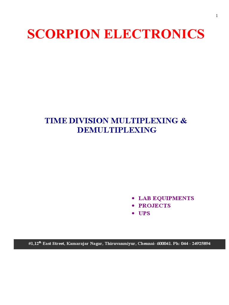 Scorpion Electronics: Time Division Multiplexing & Demultiplexing | PDF ...