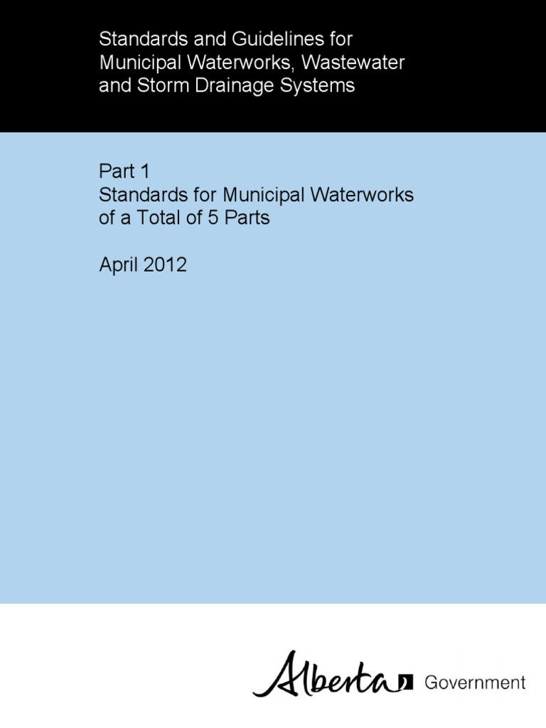 Standards and Guidelines For Municipal Waterworks AB | PDF | Water ...