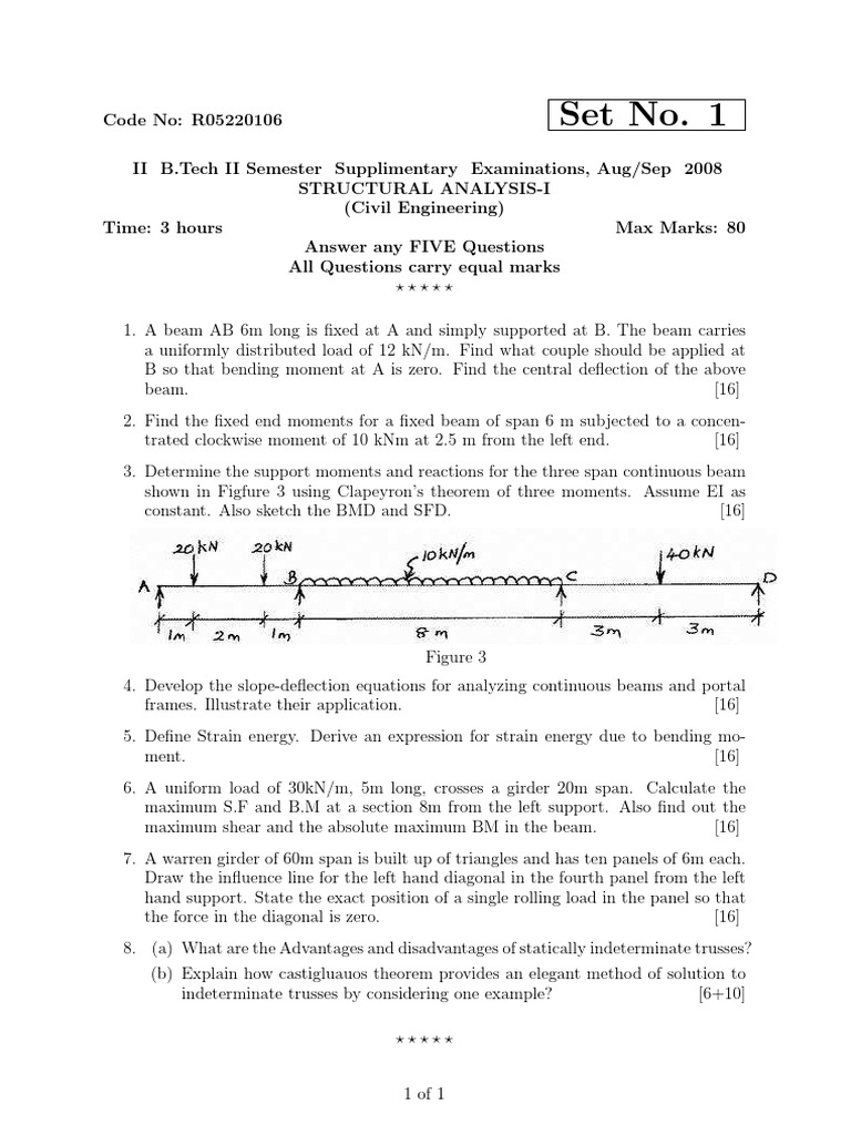 Structural Analysis 1 | PDF