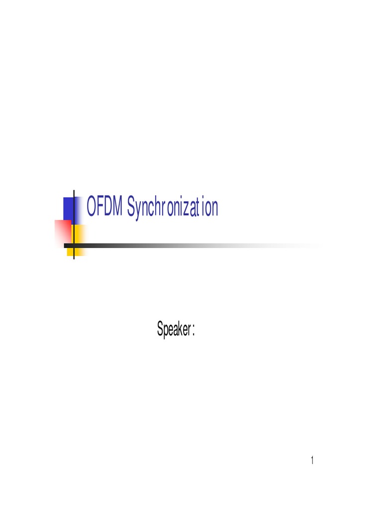 OFDM Synchronization | PDF