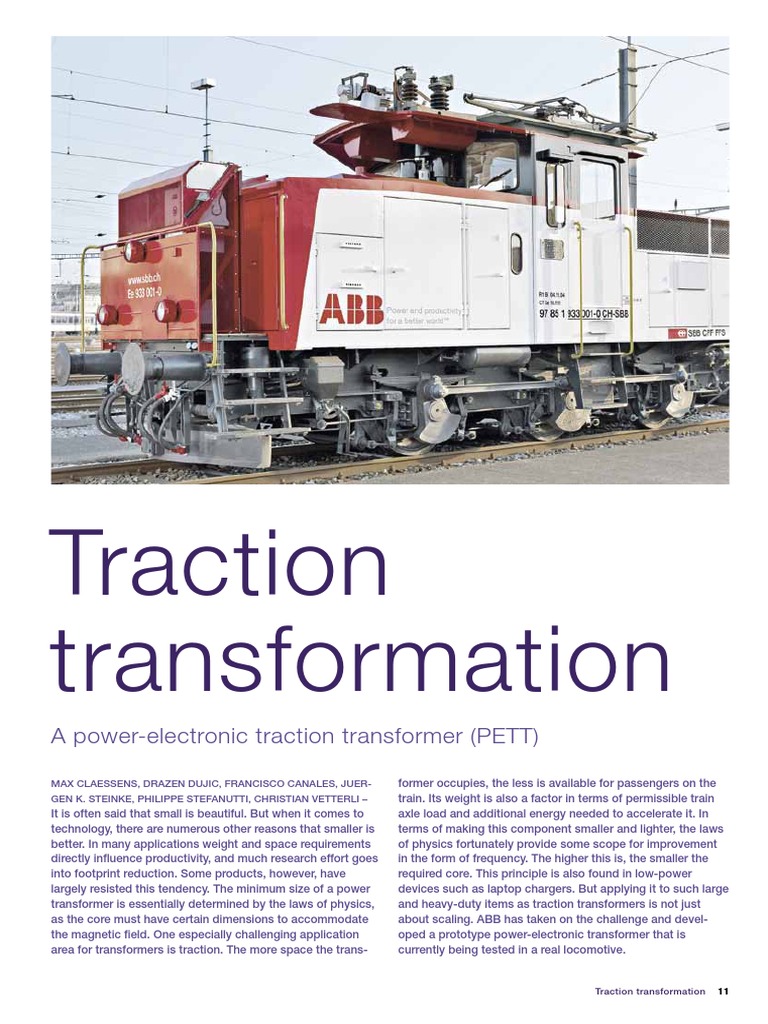 Power-Electronic Traction Transformers | PDF | Transformer ...