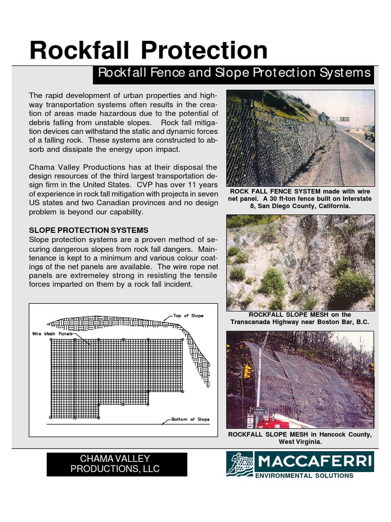 Rockfall Protection System Maccaferri 1 | PDF | Nature