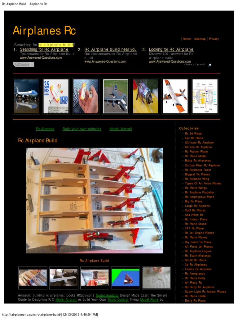 Free RC Airplane Building Plans | PDF