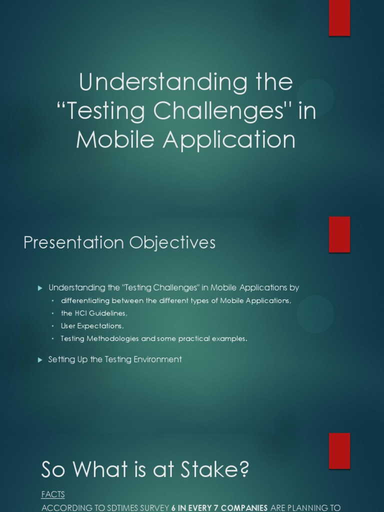 Mobile App Testing Challenges | PDF | Mobile App | Mobile Device