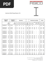 American Wide Flange Beam Dimensions | PDF