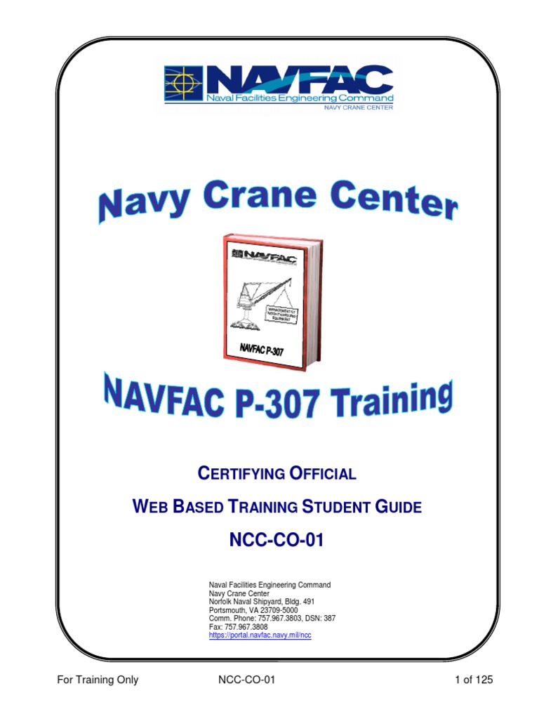 NAVFAC P-307 Crane Certification Guide | PDF | Crane (Machine) | Switch