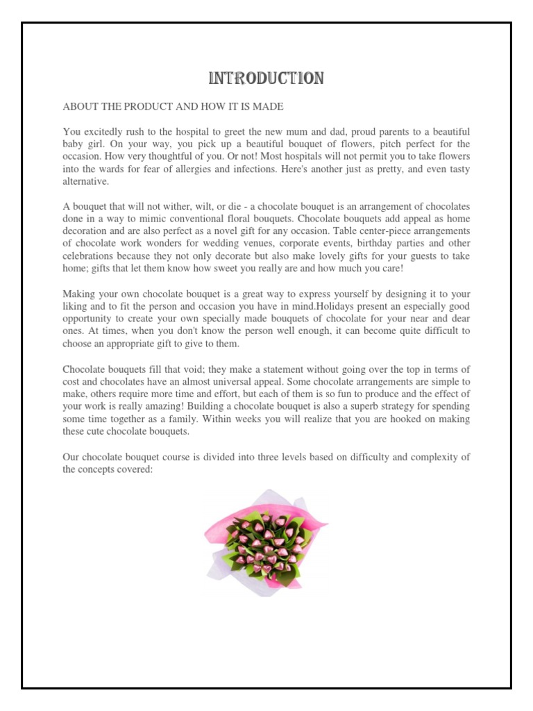 Chocolate Business Plan | PDF | Flower Bouquet | Gardening
