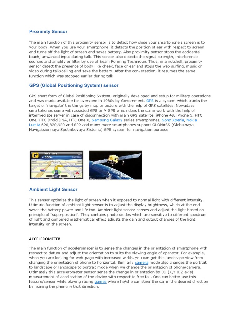 Proximity Sensor: Accelerometer | PDF | Accelerometer | Gyroscope