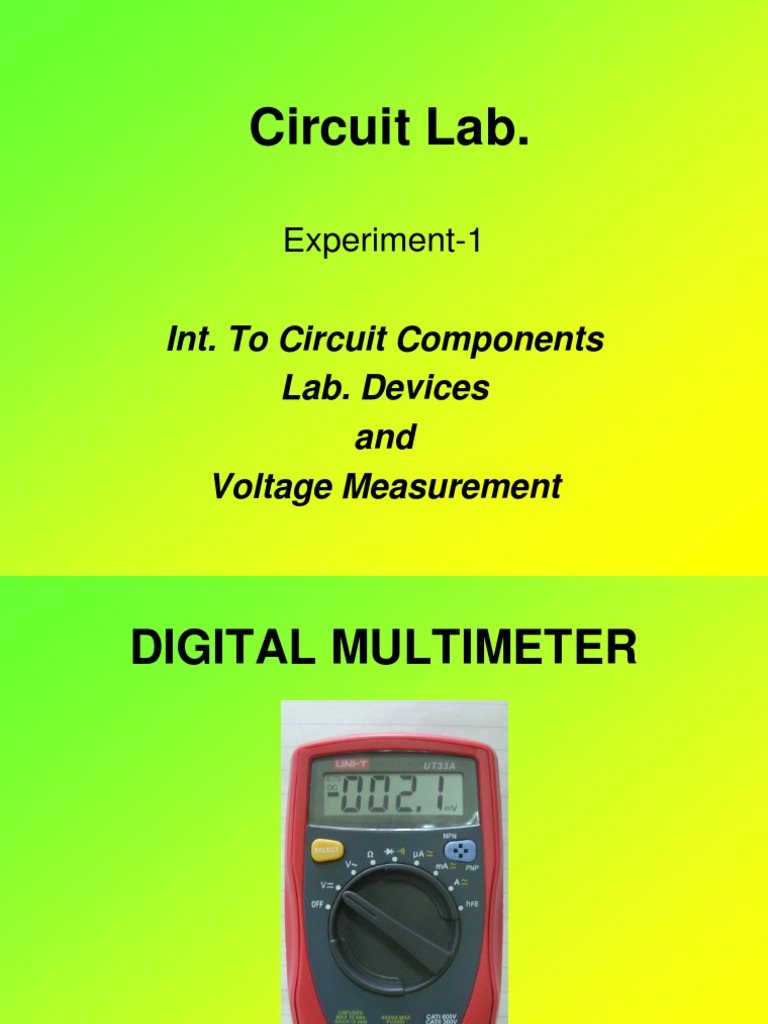 Intro to Circuit Components Lab | PDF