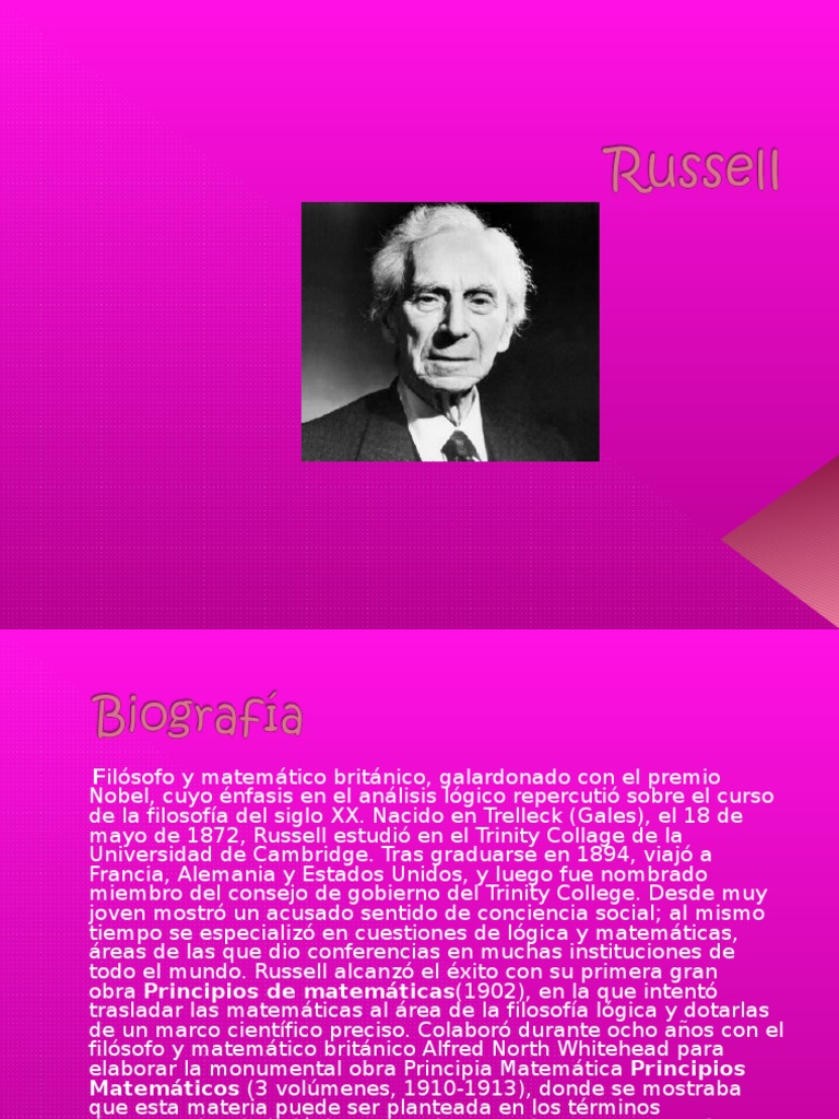 Russell | PDF | Bertrand Russell | Teorías filosóficas