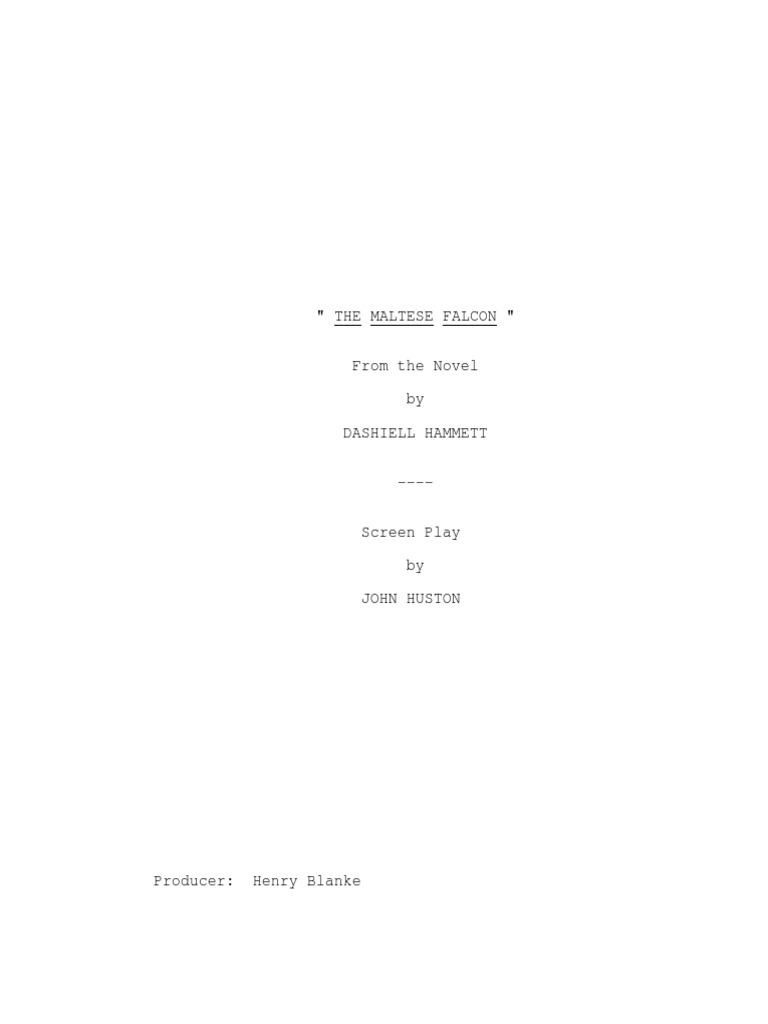 Maltese Falcon | PDF | Leisure