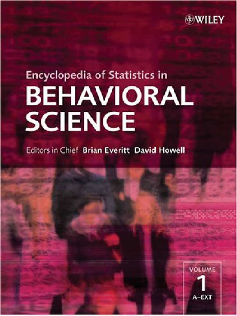 Wiley Encyclopedia of Statistics in Behavioral Science Vol 1-4 2005 | PDF