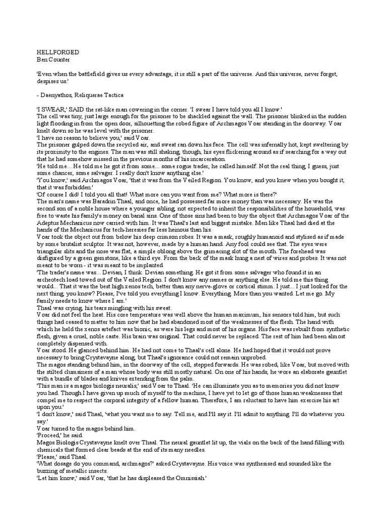 Hellforged | PDF | Nature