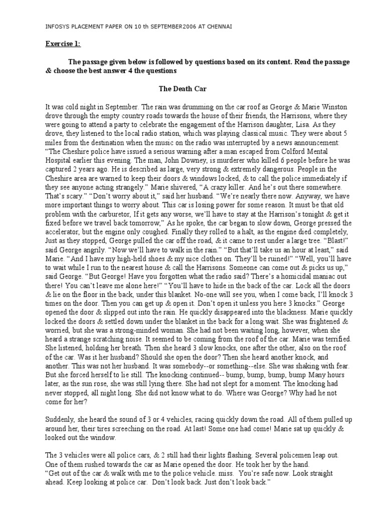 Infosys Paper 10 Sept06 Chennai | PDF | Languages
