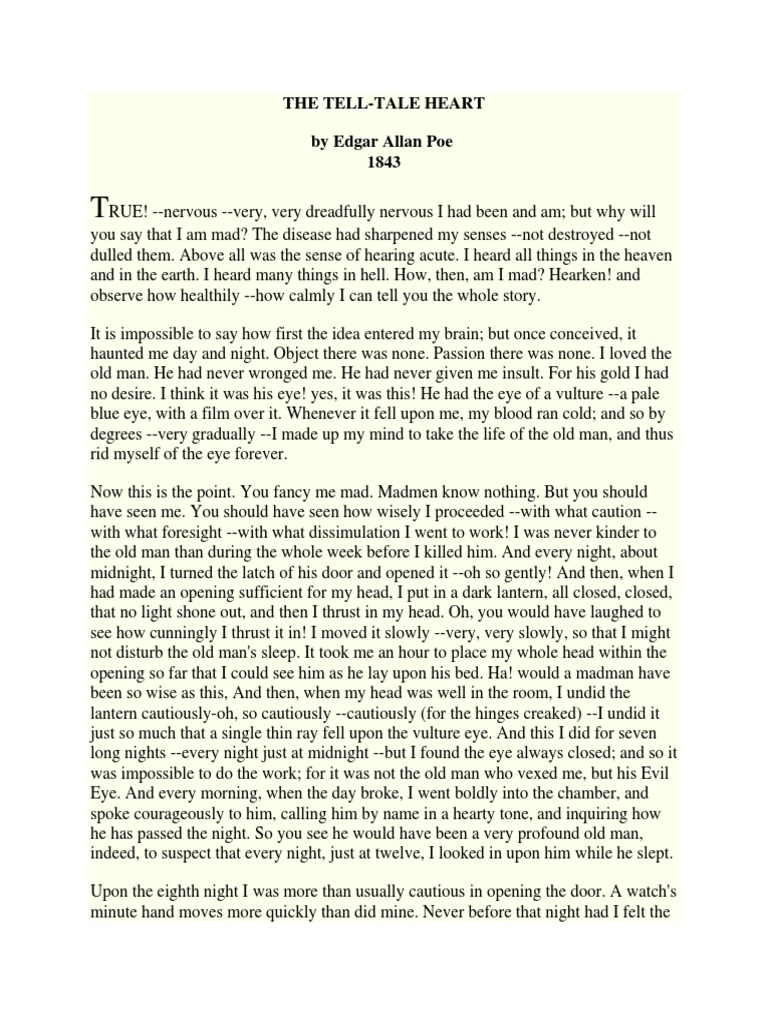 The Tell Tale Heart | PDF