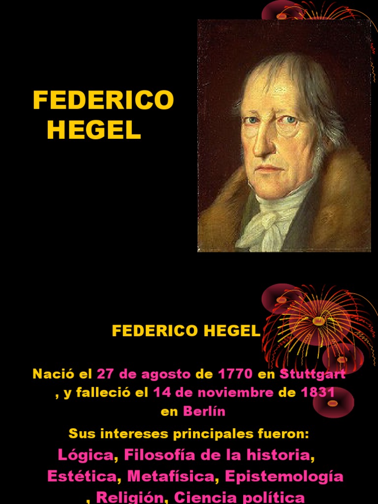 Hegel: Vida, Filosofía e Influencias | PDF | Georg Wilhelm Friedrich ...
