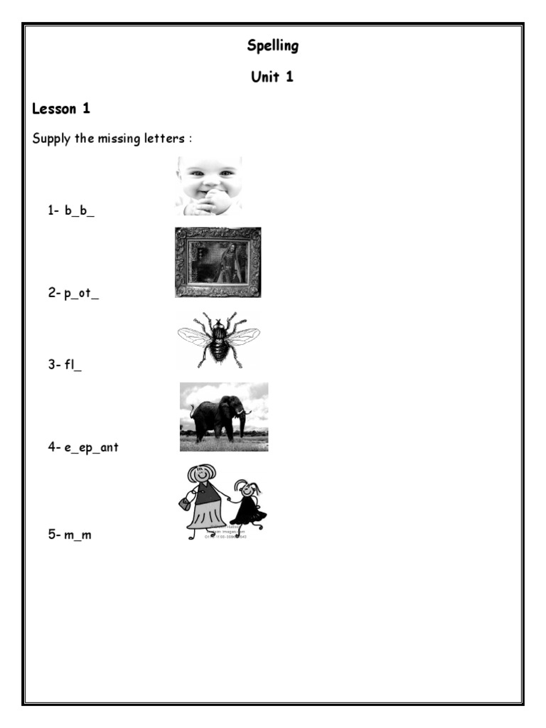 Missing Letters Spelling Worksheets | PDF | Career & Growth | Teaching ...
