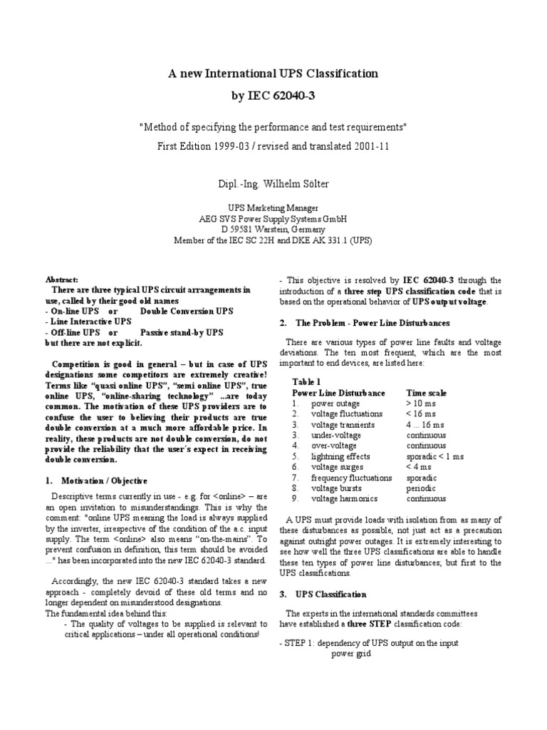 Iec 62040-3 | PDF | Normal Mode | Electronic Engineering