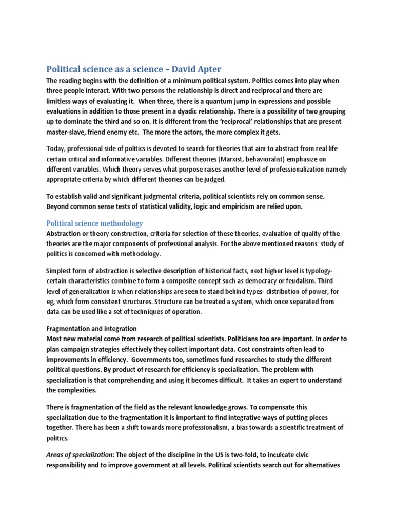 Political Science As A Science | PDF | Quantitative Research | Science