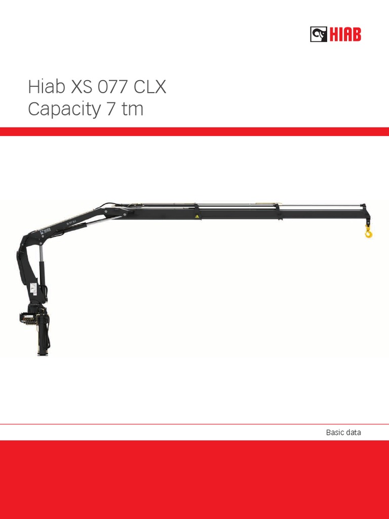 Hiab XS 077 CLX Specifications Overview | PDF