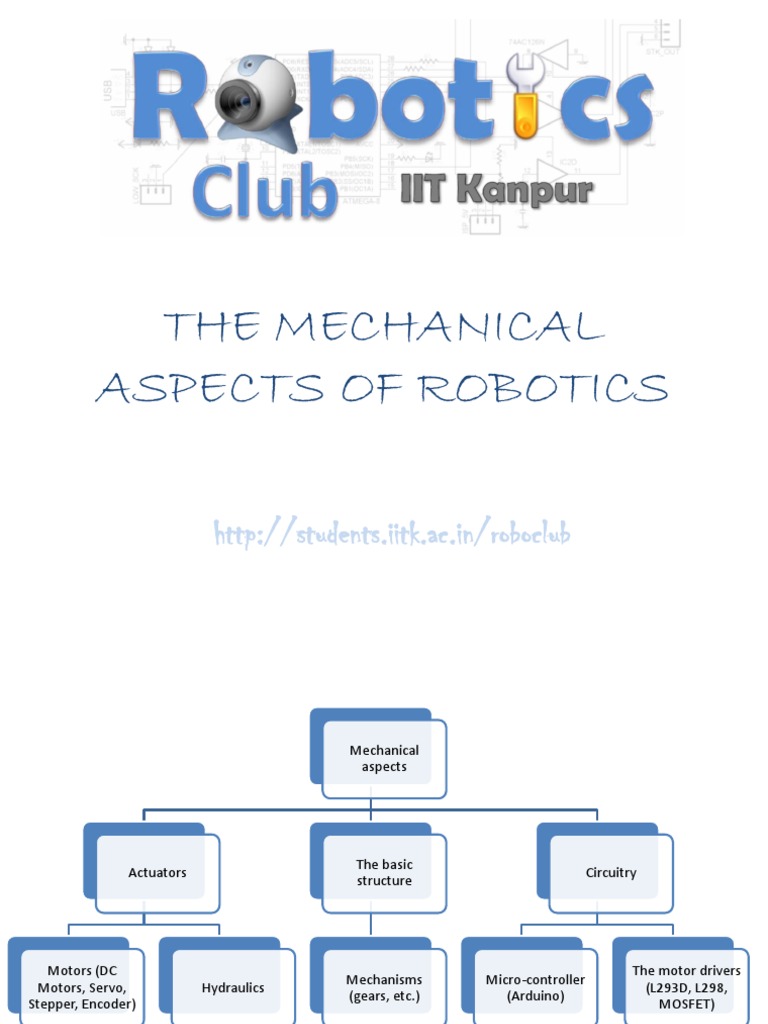 The Mechanical Aspects of Robotics | PDF