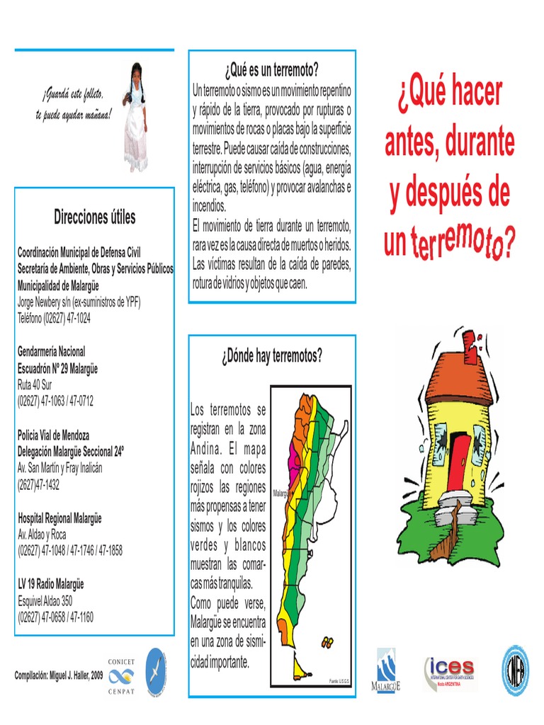 Triptico Terremoto | Temblores | Sismología
