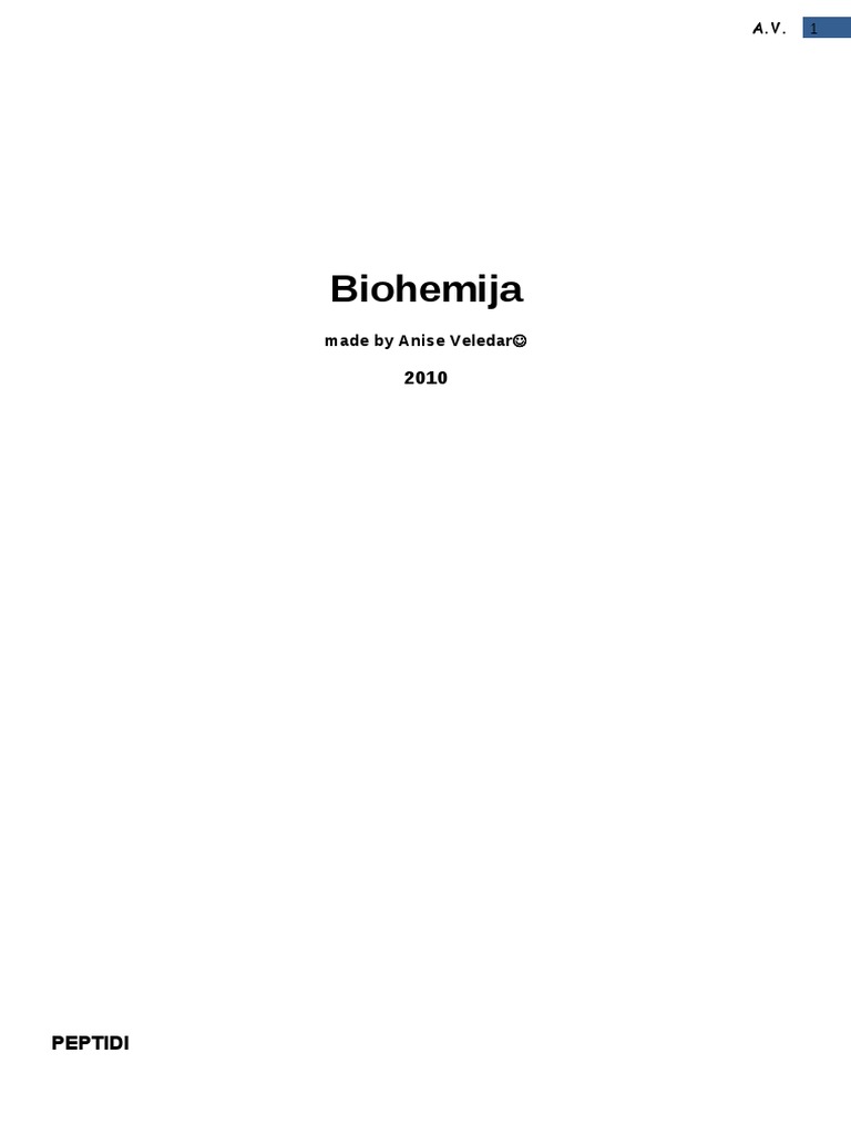 Biohemija Skripta | PDF