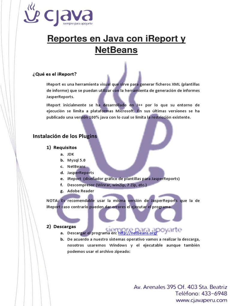 Reportes en Java Con IReport y NetBeans | PDF | Frijoles Netos ...