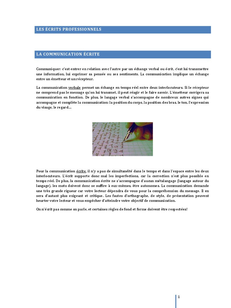 Les Ecrits Professionnels | PDF | Argent | Phrase