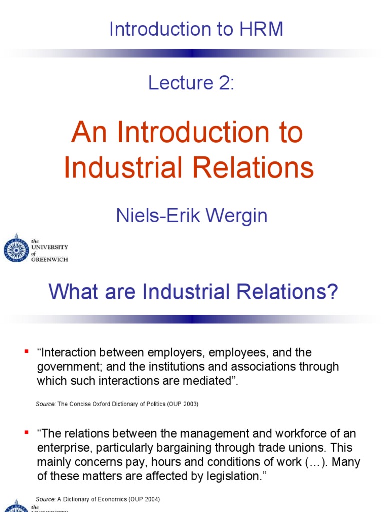 Introduction to Industrial Relations | PDF | Collective Bargaining ...