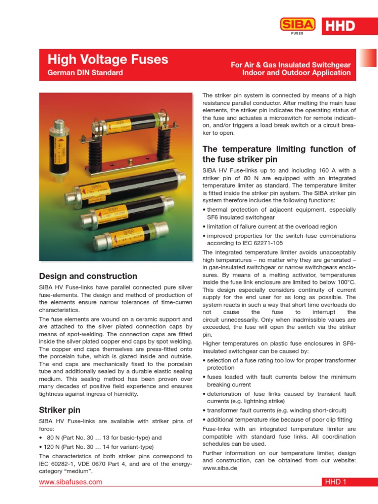 Siba Back Up | PDF | Fuse (Electrical) | High Voltage