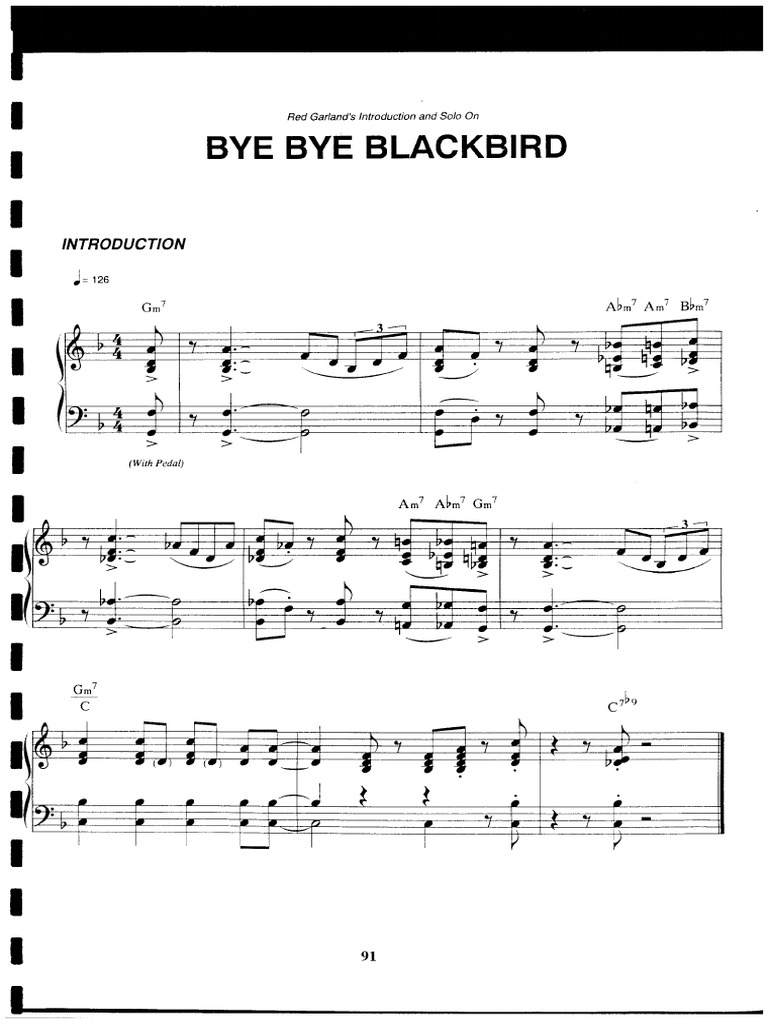 Bye Bye Blackbird Red Garland | PDF
