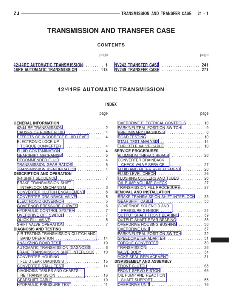 A Comprehensive Guide to Chrysler 42/44RE Automatic Transmissions and ...