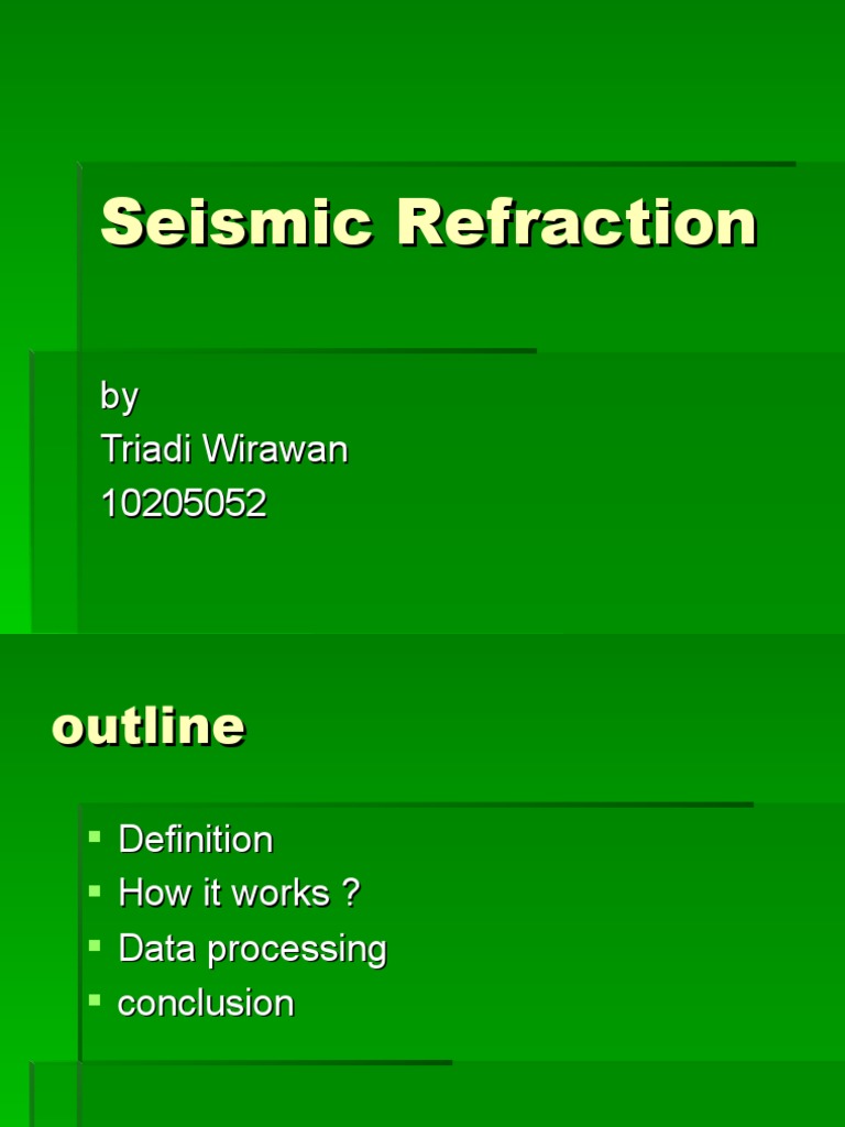 Seismic Refraction Pdf Seismology Waves