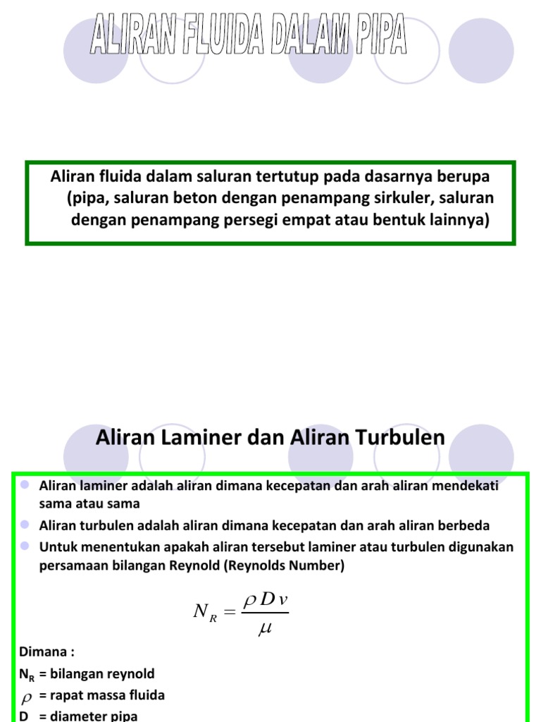 Aliran Dalam Pipa | PDF