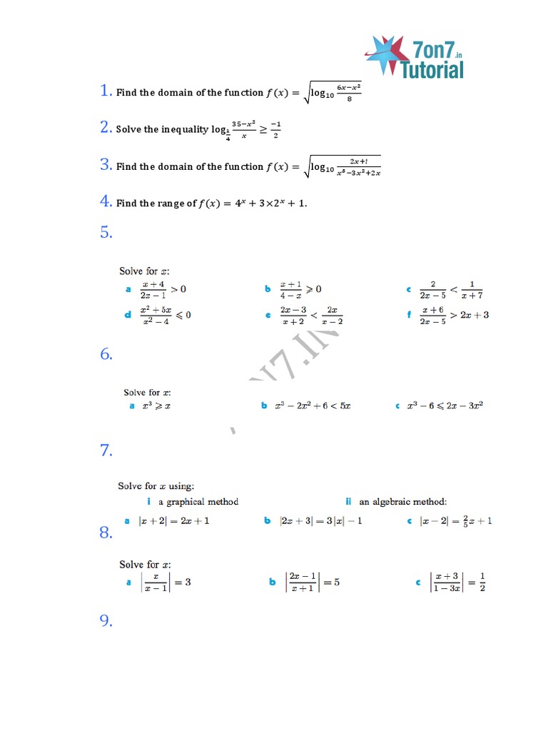 Ib HL Function Worksheet | PDF