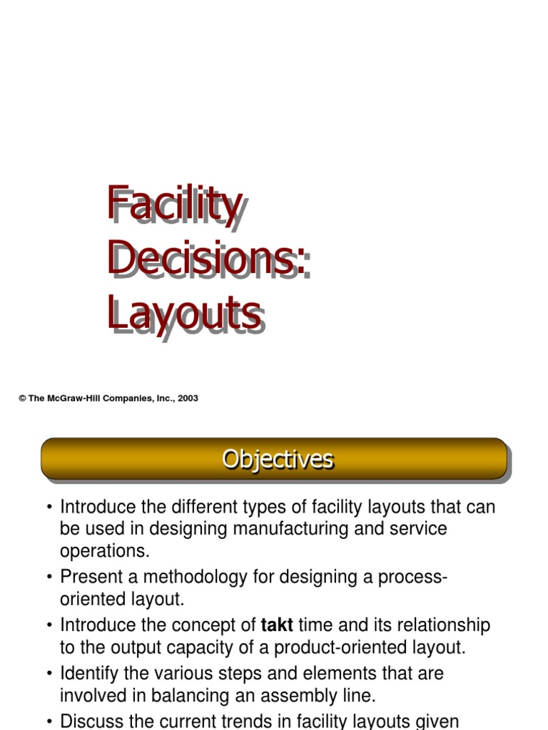 Facility Designs and Layouts | PDF | Operations Management | Industries