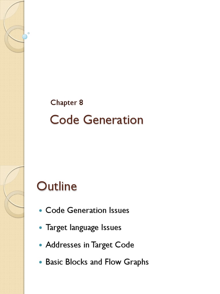 Chapter 8 - Code Generation | PDF | Instruction Set | Array Data Structure