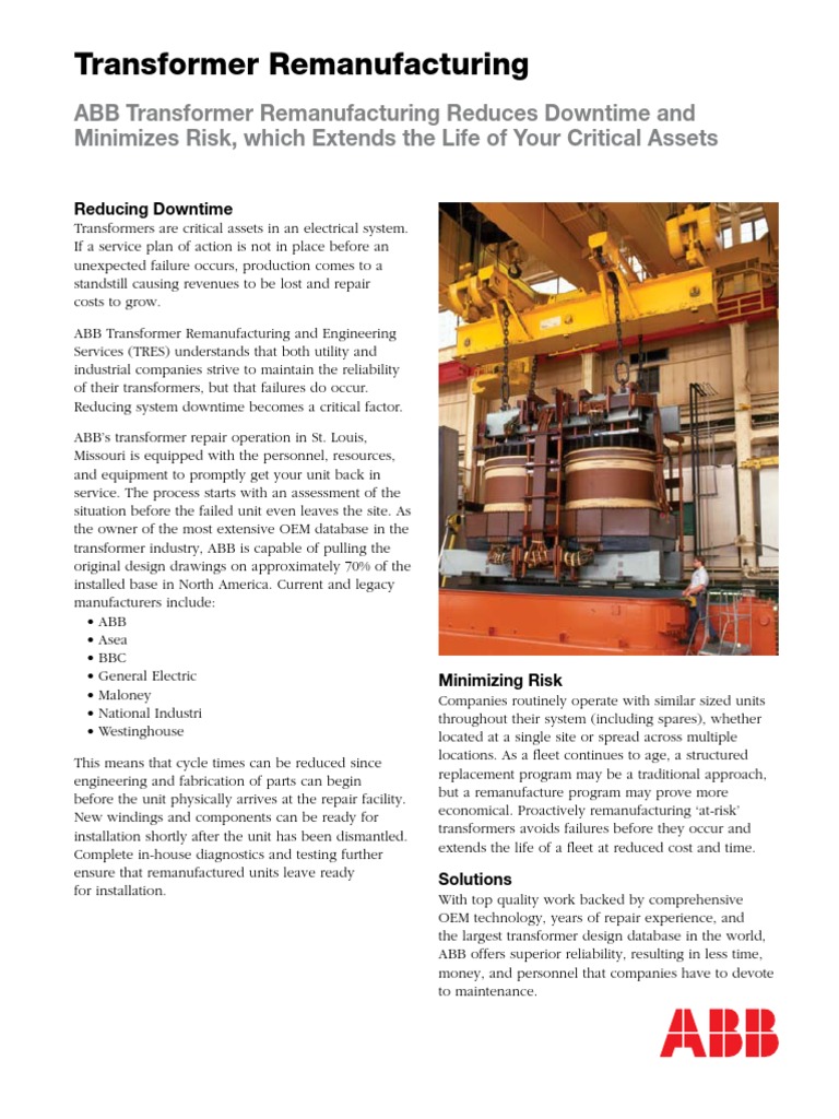 ABB Transformer Manufacturing | PDF | Reliability Engineering | Transformer