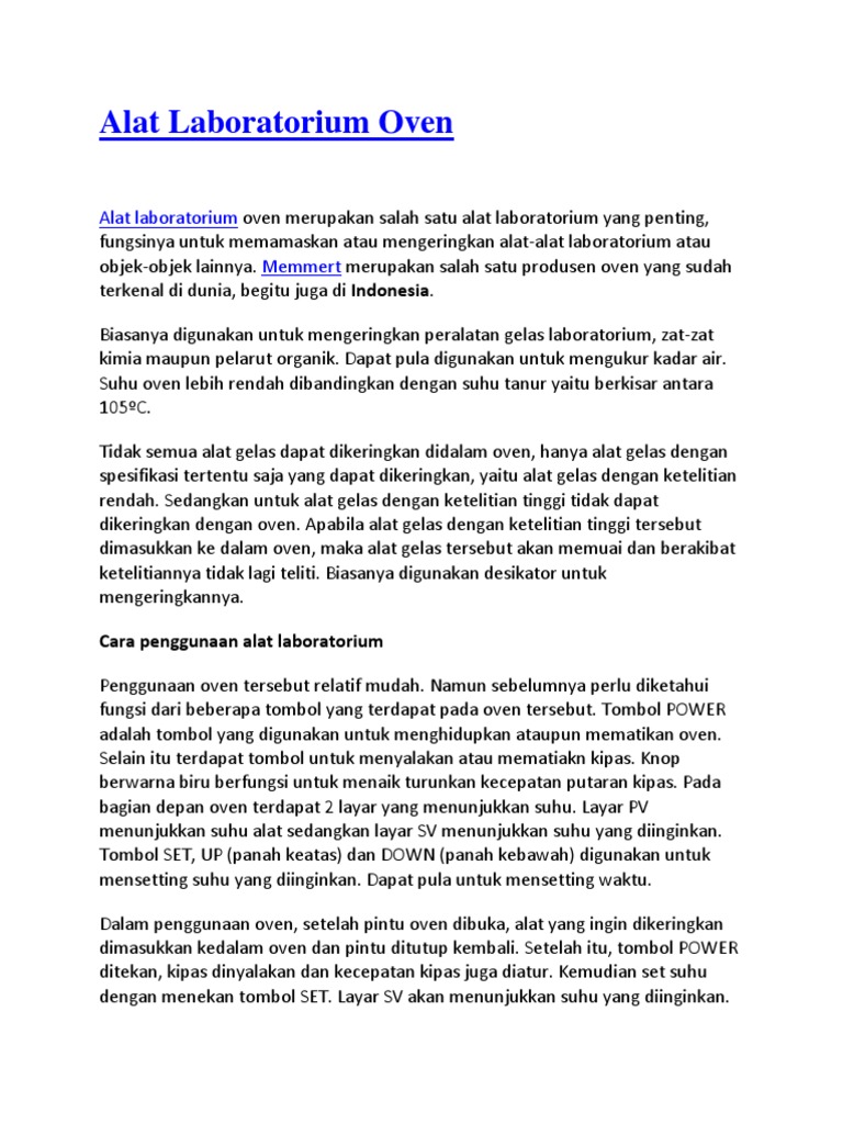 Alat Laboratorium. Instrumentasi | PDF